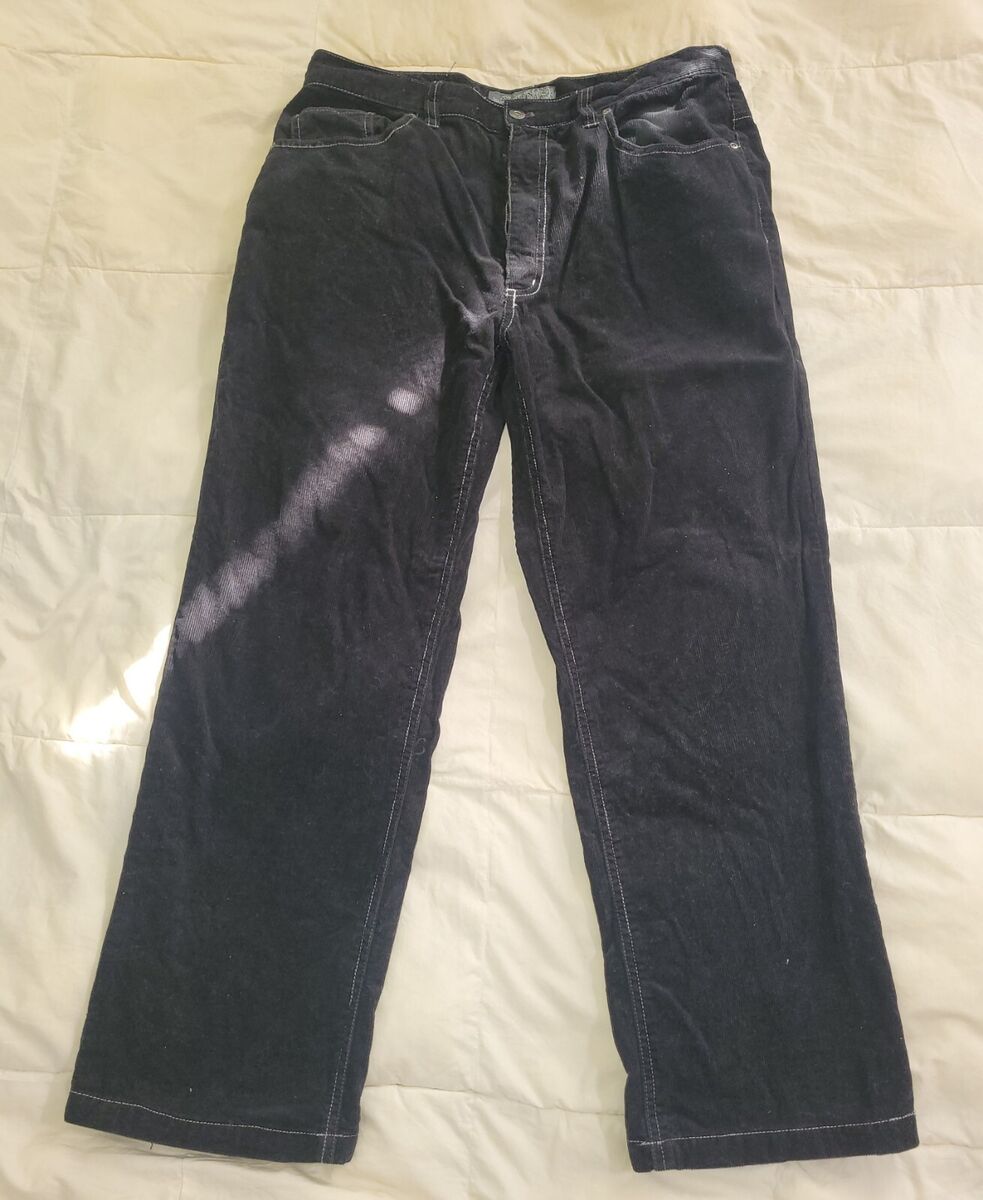 South Pole Vintage Baggy Straight Leg Black Corduroy Pants South Pole Vintage Baggy Straight Leg Black Corduroy Pants
