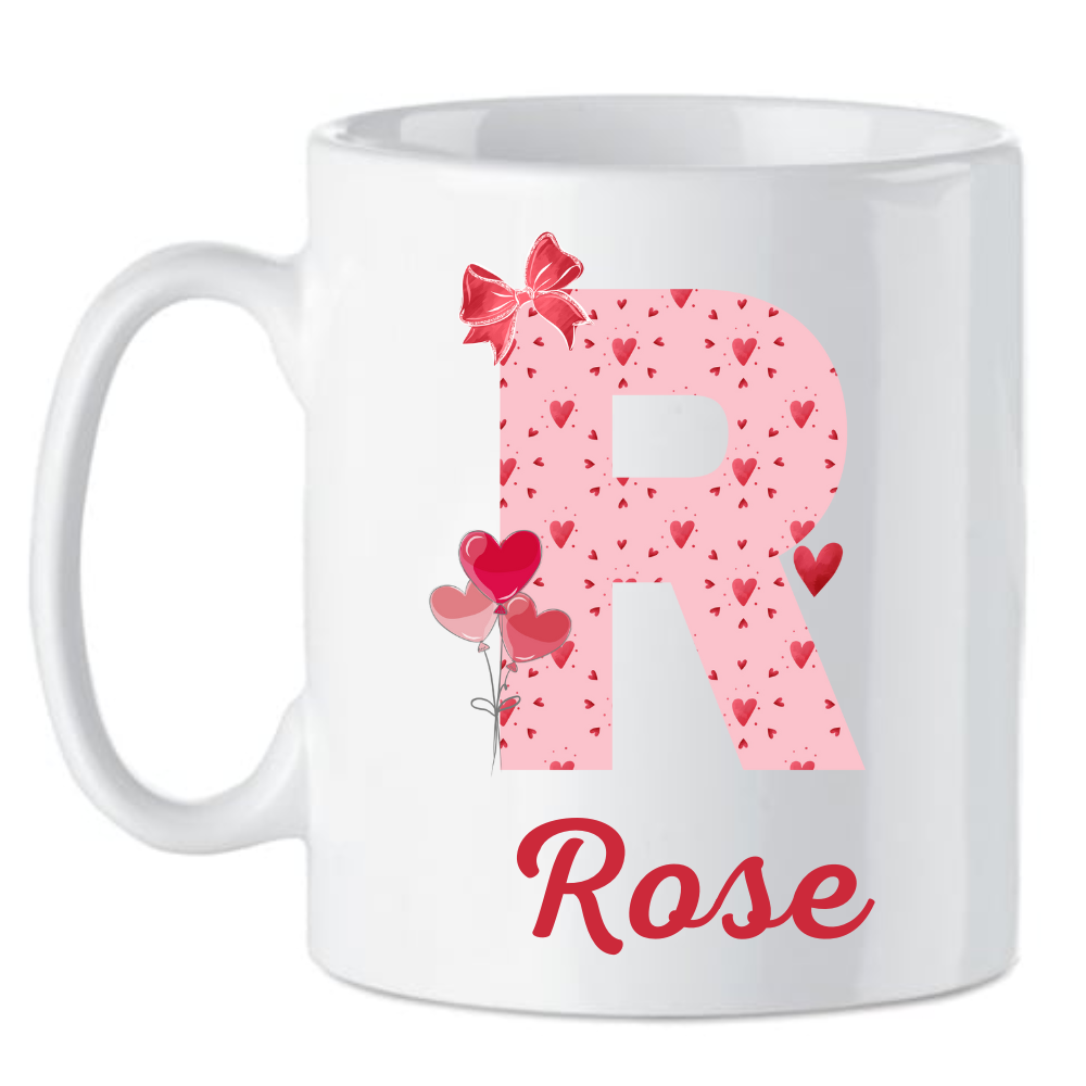 Personalised Name Mug Coaster Mug Gift For Her Him Valentine Wedding ...