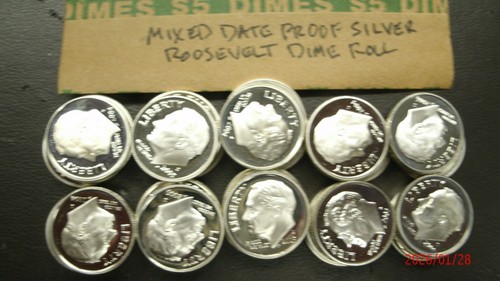 2000 - 2010 Mixed Roosevelt Proof Silver Dime Roll [50 Proof Dimes] | eBay