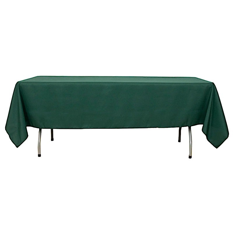 60x102" Hunter Green PREMIUM RECTANGLE Polyester TABLECLOTH Catering ...