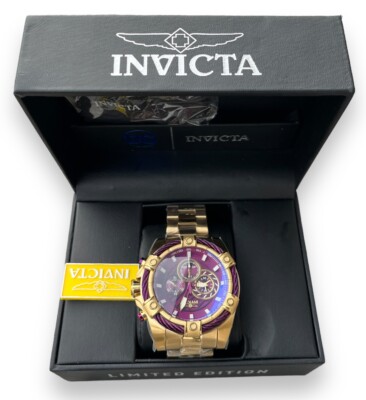 Watch Men's Gold Invicta Bolt Limited edition - 52mm | eBay