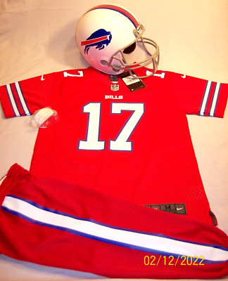 NWT YOUTH MEDIUM #17 JOSH ALLEN COLOR RUSH BILLS FOOTBALL JERSEY ...