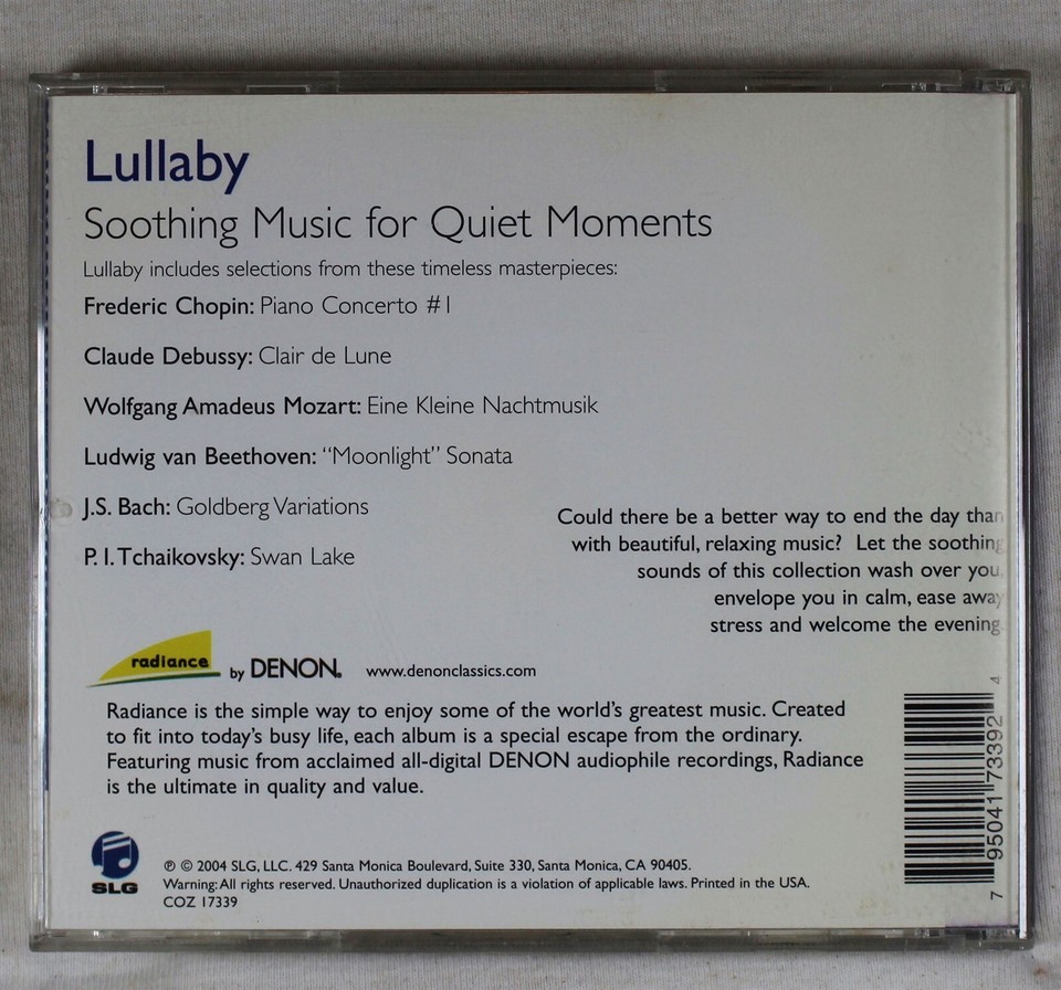 Lullaby Soothing Music For Quiet Moments (CD, 2004) | eBay