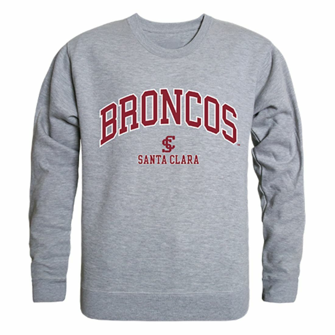 SCU Santa Clara University Campus Sweatshirt Sweater Heather Grey | eBay