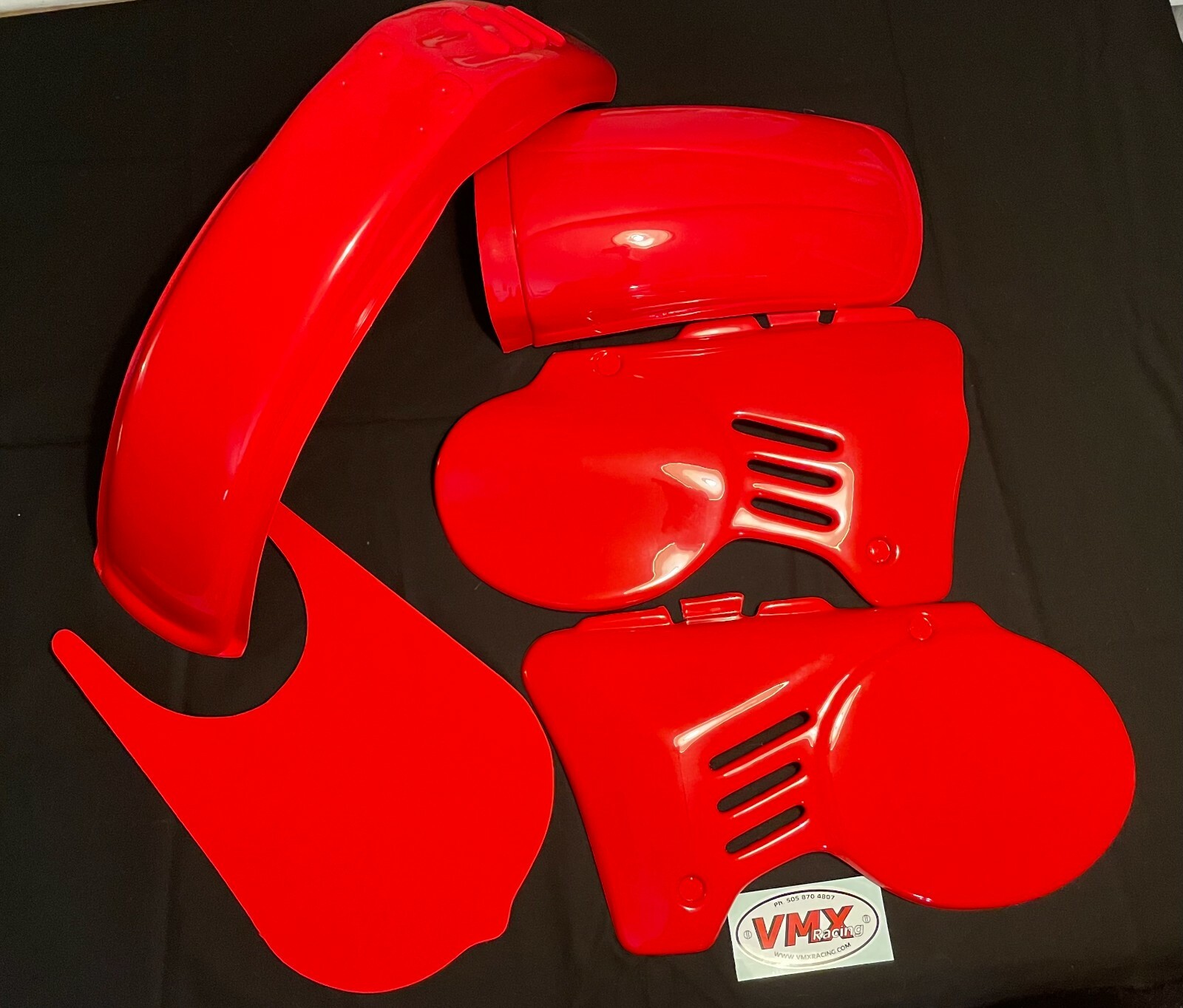 MAICO 1980 PLASTIC KIT RED 80 MAICO FENDER FENDER KIT VMX AHRMA ...