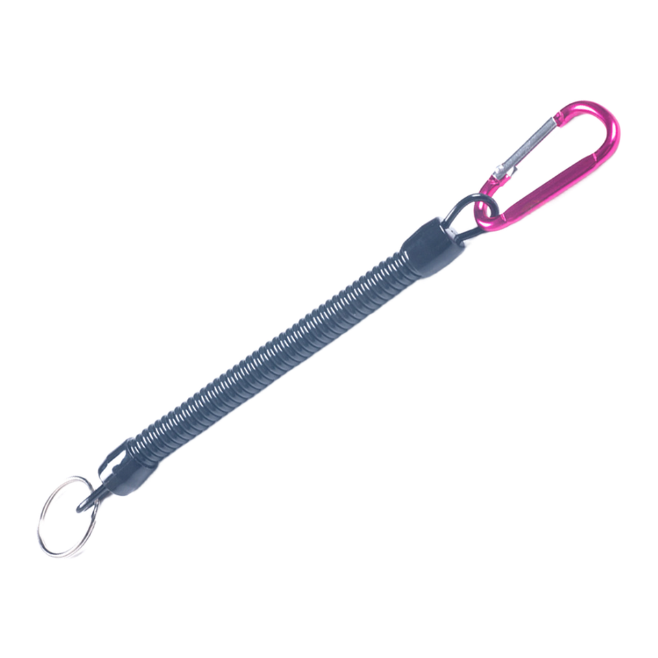 Lightweight Security Key Chain Holder with Spring Loaded Safety Coil ...