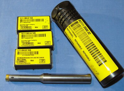 PH HORN CARBIDE BAR # BU11.0500.02 WITH 6 NEW TURNING & GOOVING INSERTS ...