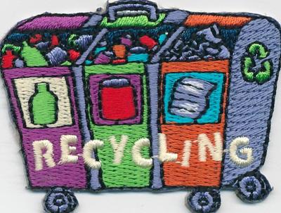 Boy Girl Cub RECYCLING BINS Recycle Fun Patches Crests Badges GUIDE ...