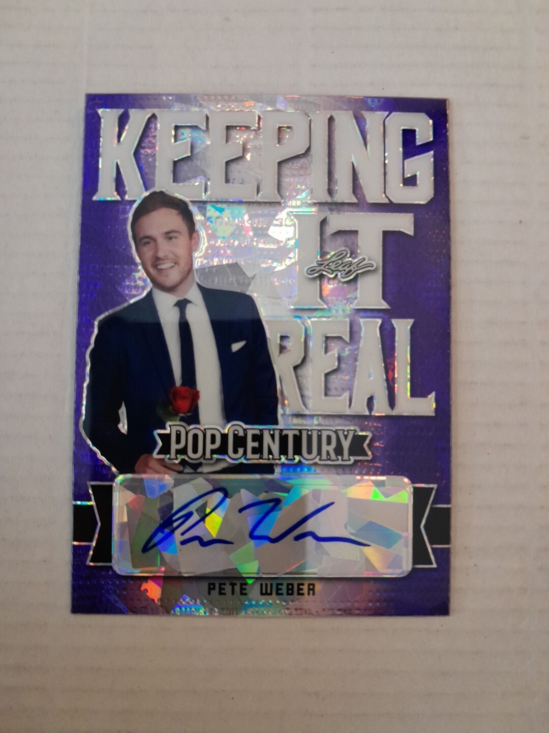 Pete Weber /15 Purple Ice KIR Autograph Card 2021 Leaf Pop Century The Bachelor | eBay