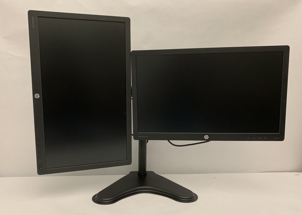 HP EliteDisplay E232 23" Widescreen HDMI LED Dual Monitors 1920 x 1080 ...