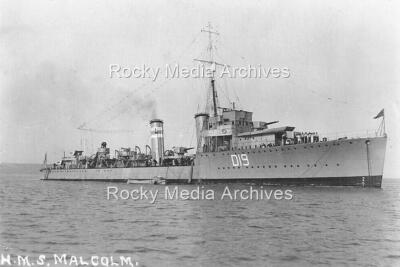 Isf-65 HMS Malcolm, Scott Class Admiralty Type Destroyer, Royal Navy ...