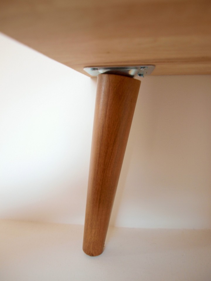 4x Wooden Round Furniture Tapered Legs Feet For Sofa Table Chair 5'' to ...