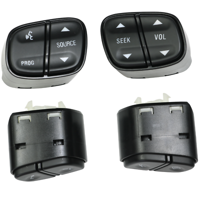 4 Set Steering Wheel Radio Volume Control Switch Button For GM Trucks ...