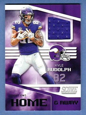 2019 Score Panini Kyle Rudolph Home and Away Jersey Patch Card No. H-5 ...