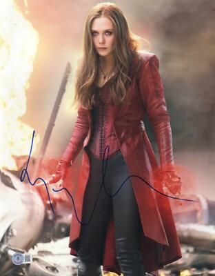 ELIZABETH OLSEN SIGNED 11X14 PHOTO AVENGERS MARVEL AUTHENTIC AUTOGRAPH ...