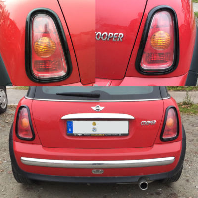 RÜCKLICHT ZIERRAHMEN SCHWARZ für MINI COOPER R50 R53 2001-11/2006| R52 ...