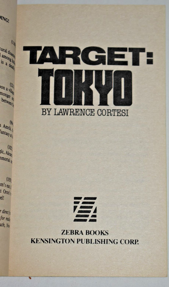 Target Tokyo by Lawrence Cortesi Kensington Publisher Paperback Book | eBay