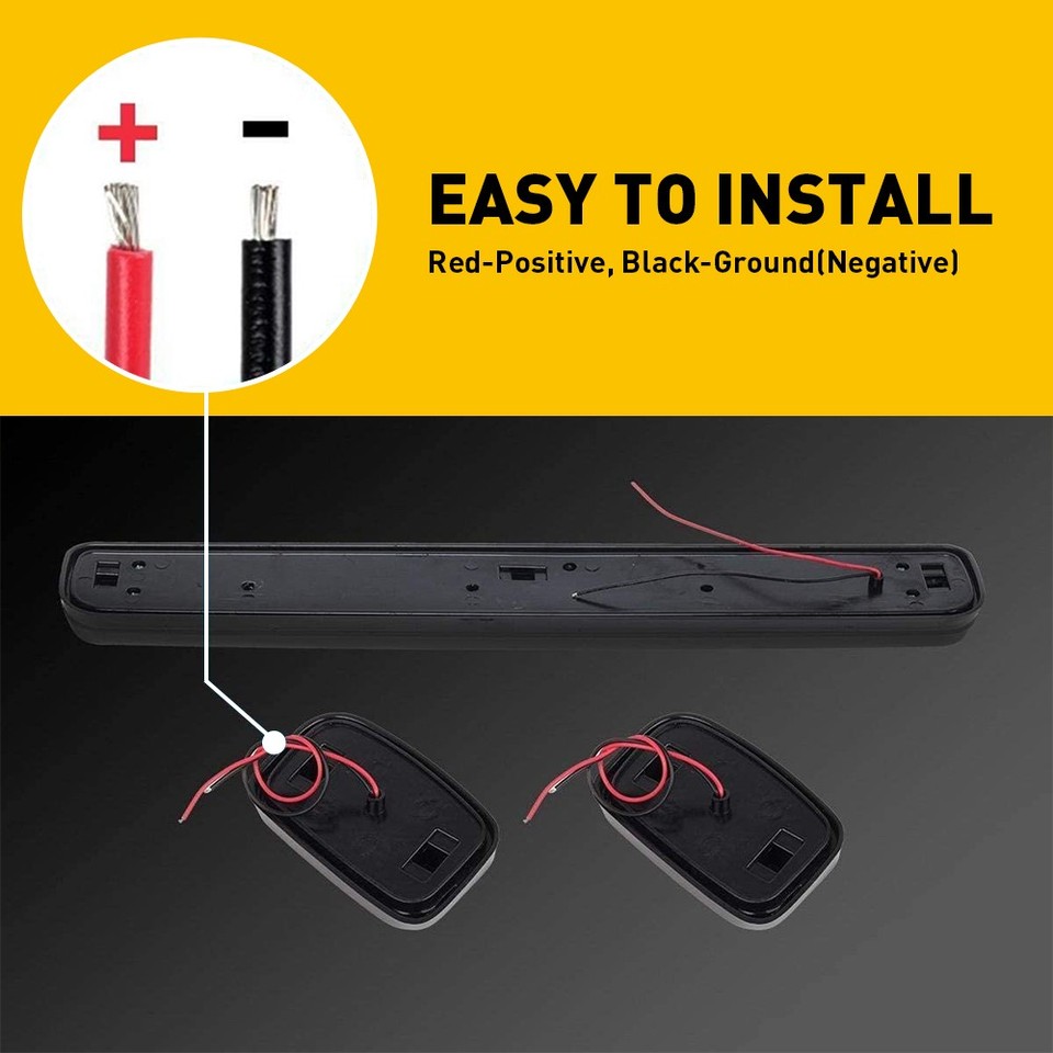 White Full LED Roof Cab Marker Light Smoke Fits Silverado Chevy Sierra ...