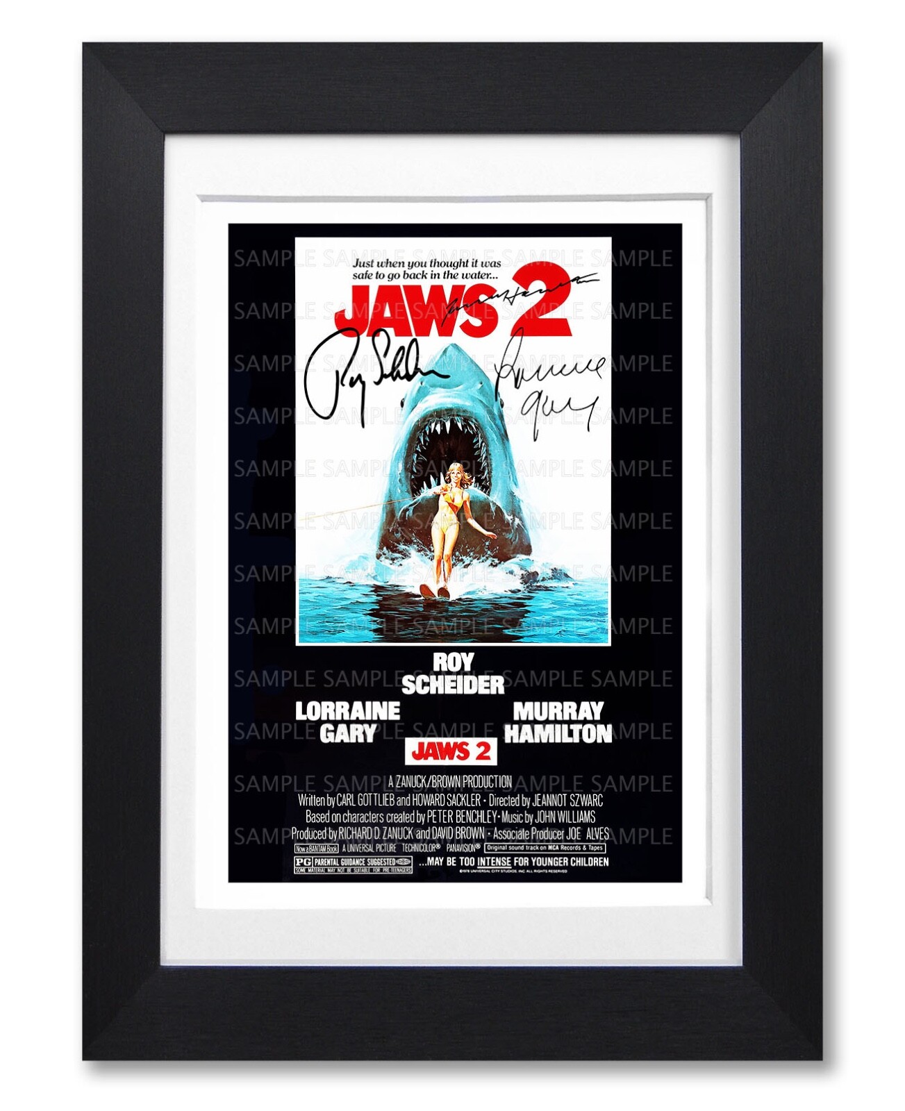 JAWS 2 MOVIE CAST SIGNED POSTER PRINT PHOTO AUTOGRAPH GIFT 1978 FILM ...