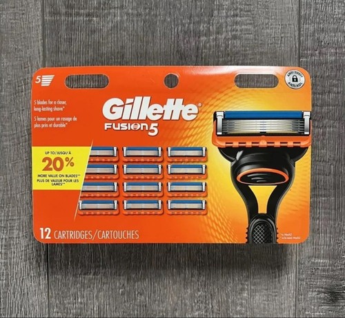Gillette Fusion 5 Razor Blade Cartridges Refills - 12 Total 47400659544 ...