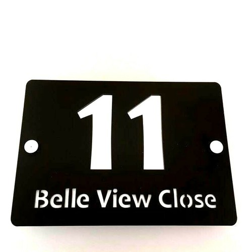 Rectangular House Number & Street Name Signs Bespoke in Many Colours | eBay