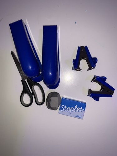 Office Supplies Kit Set Stapler + Staples Scissors Eraser Staple ...