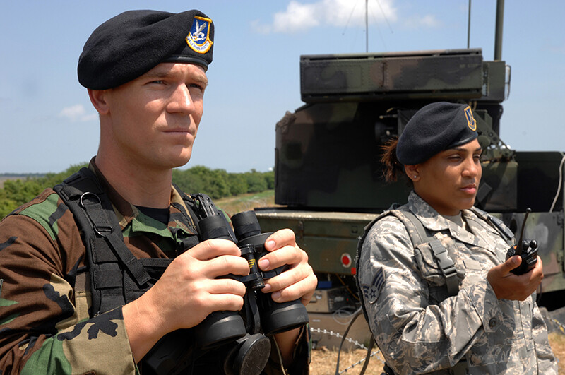 MIDNIGHT BLUE DEFENSOR FORTIS BERET US AIR FORCE USAF BLACK WOOL BERETS ...