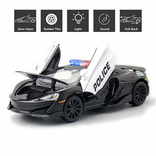 Sound&Light Pull Back Police Car Model Toy Vehicle Collection Kids Gift ...