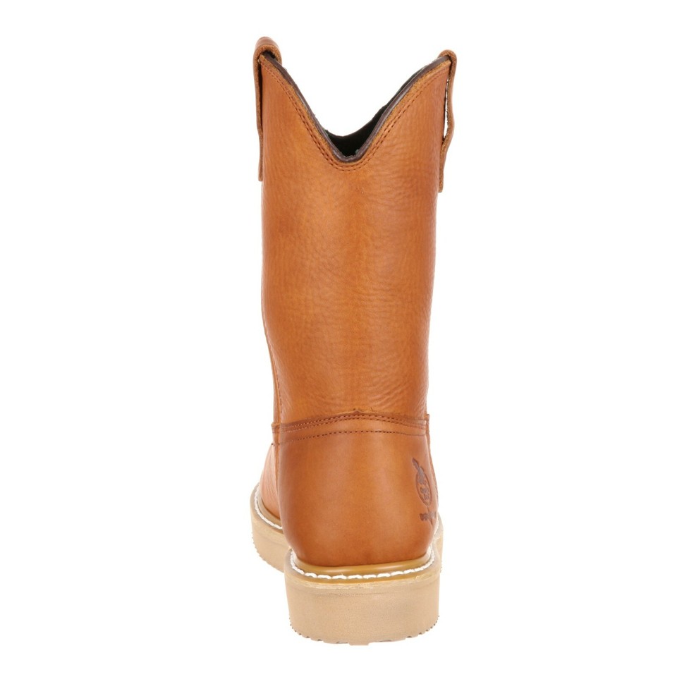 GEORGIA BOOT WEDGE 10" STEEL TOE PULL-ON WELLINGTON WORK BOOTS G5353 ...