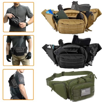 Concealed Carry Fanny Pack Holster Tactical Military Pistol Waist Pouch ...