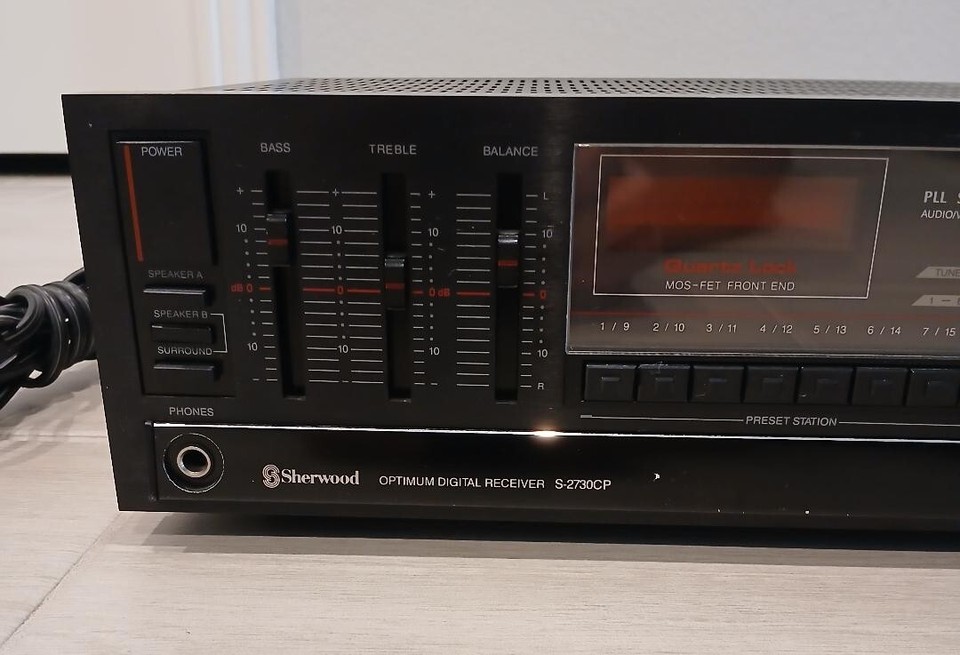 Vintage 80's SHERWOOD S-2730 CP AM/FM Stereo Optimum Digital Receiver ...
