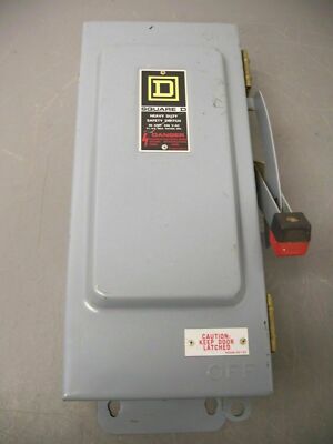 SQUARE D DISCONNECT TYPE 3R,5,12 H321AWK 30AMP 240VOLT 3POLE FUSIBLE | eBay
