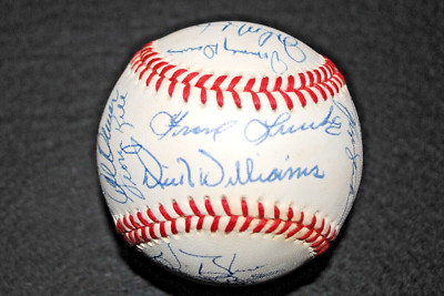 MARK FIDRYCH SIGNED BASEBALL PLUS DARRELL PORTER AND 23 HOFERS AND ...