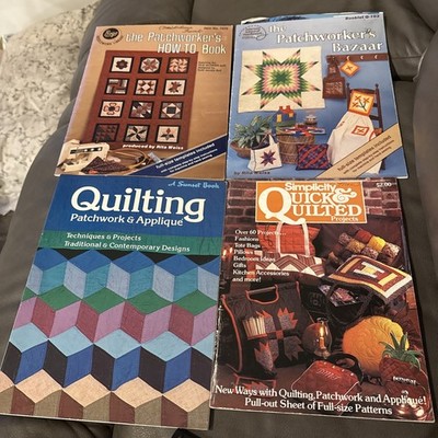 Set Of 4 Patchwork Quilt Books Patterns | eBay