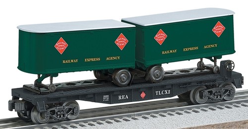 Lionel O Scale 6-26065 Flat Car With Piggyback Trailers REA | eBay