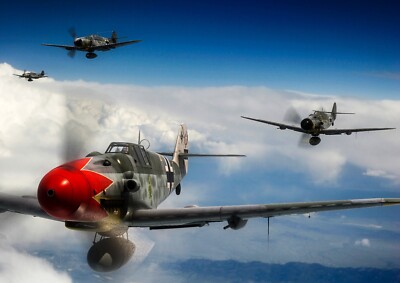 WW2 German Luftwaffe FIghter Messerschmitt Bf 109 Poster Print | eBay