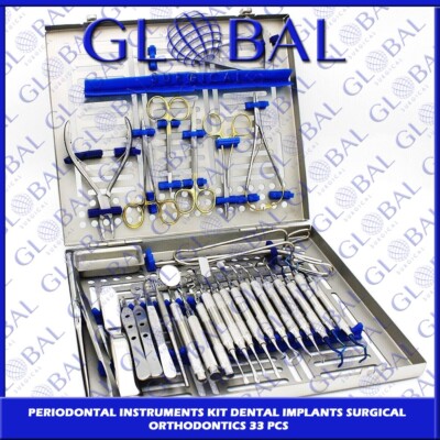 Periodontal Instruments Kit Dental Implants Surgical Orthodontics 33 ...