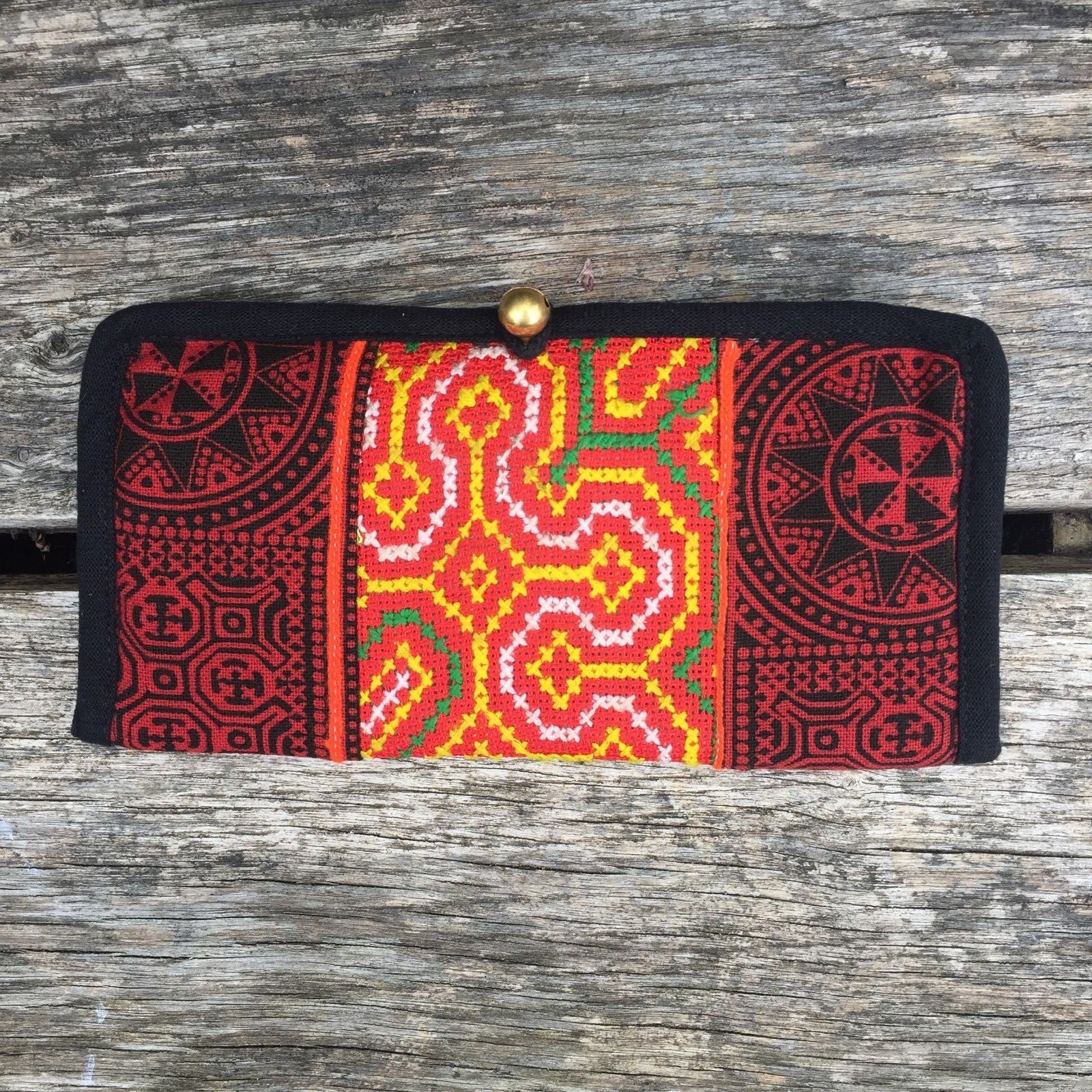 Hmong tribal thai hippy hippie boho ethnic bifold wallet purse unusual ...