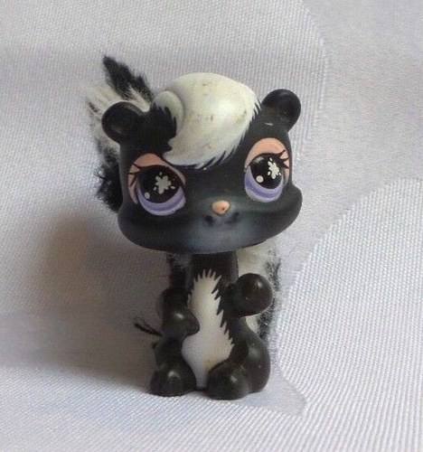 LITTLEST PETSHOP LPS #641 HASBRO SQUIRREL SKUNK ECUREUIL NOIR BLANC ...