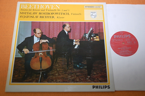 Rostropovich Richter Beethoven Cello Sonatas Nos. 2 & 3 Dutch Philips Stereo NM | eBay