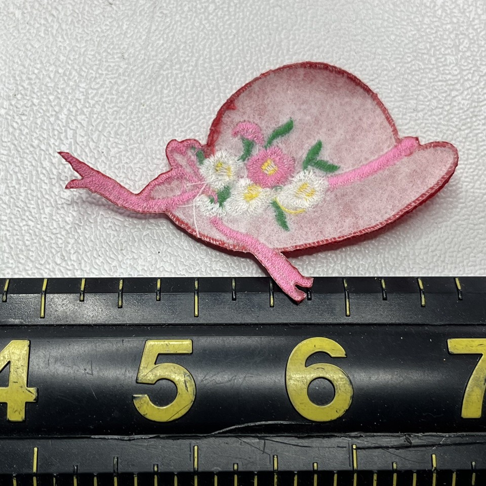 Small FANCY FLORAL RED HAT Patch Appliqué Clothing Embellishment T059 | eBay