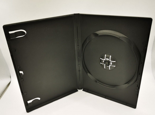 25 Single Black 14mm Quality CD DVD Cover Cases - Standard Size DVD ...