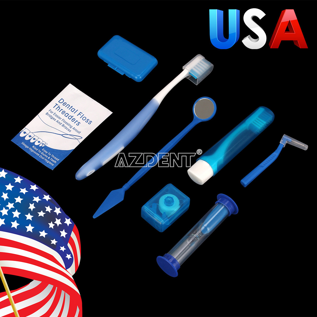 5 Packs Denta Orthodontic Toothbrush Kits for Braces Ligature Tie ...