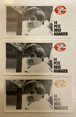 Lot Of 3 1985 Cincinnati Reds Pete Rose Manager Postcards | eBay
