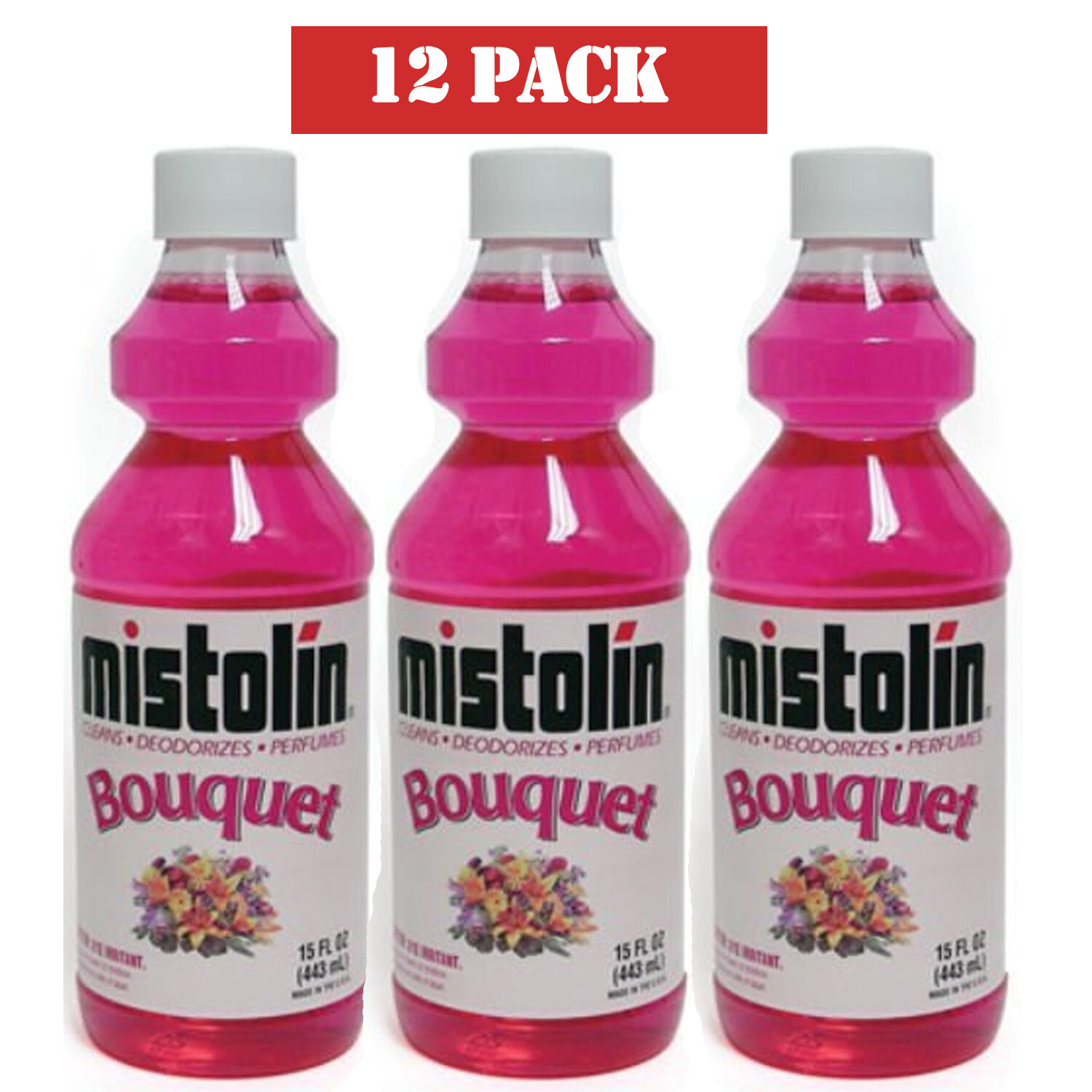 12 PACK Mistolin General All Purpose Cleaning Solution Bouquet Scent 15 ...