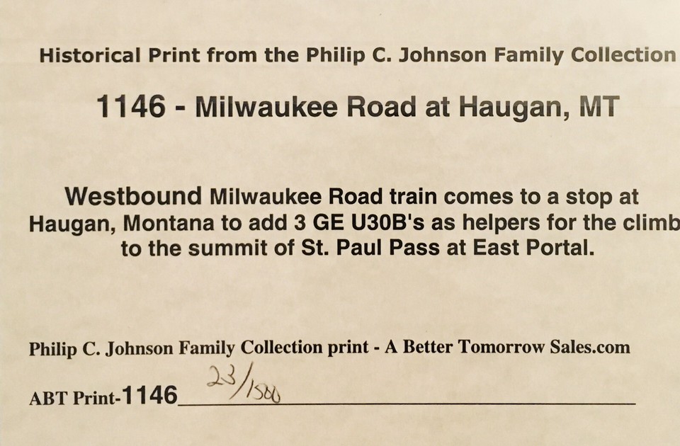Milwaukee Road Little Joe & GE U30B’s-5X7 Philip C. Johnson-High Res ...