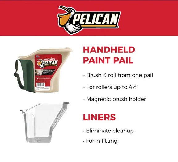 Wooster 1 qt. Pelican Hand-Held Paint Bucket with Brush Magnet | eBay