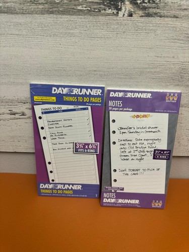 Lot 2 Day Runner Things to Do Notes Refills Telephone Address Pages 6 ...