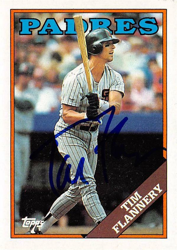Tim Flannery autographed Baseball Card (San Diego Padres, SC) 1988 ...