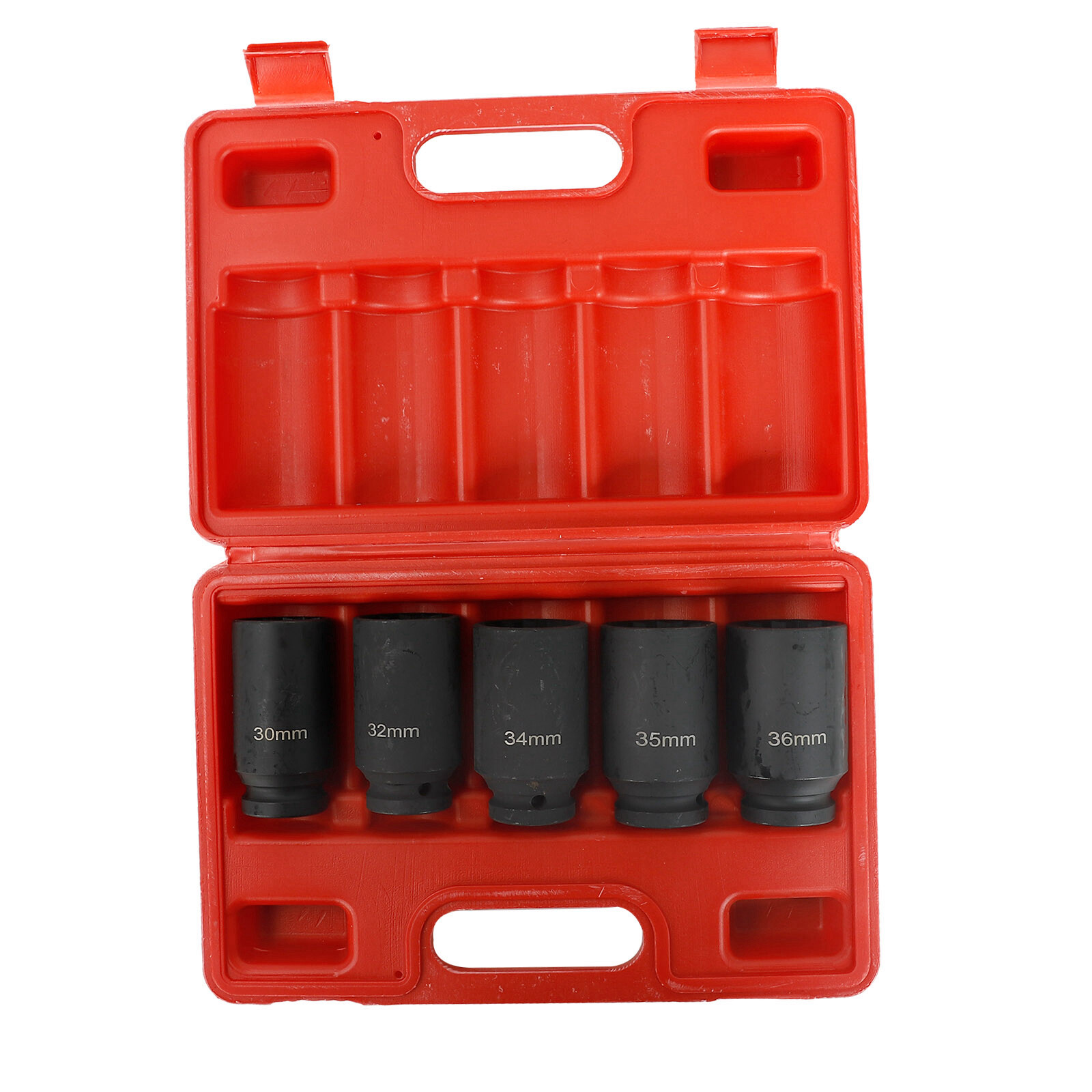 1/2'' Drive 12 POINT 5pcs Deep Spindle Axle Nut Socket Set 30 32 34 35 ...